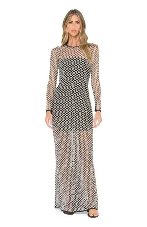JBQ Gia Fishnet Lace Dress