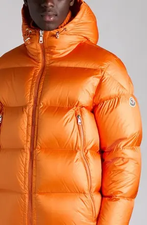 Moncler Rivau Down Hooded Jacket - Jaffa Orange