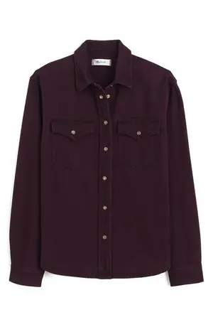 Madewell Airy Oversize Denim Snap-up Shirt