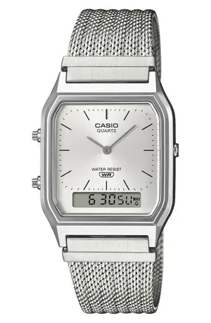 Casio Vintage Analog/digital Bracelet Watch - Silver
