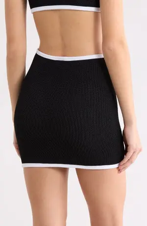 Hunza G Devyn 2-in-1 Swim Skirt/tube Top - Black/white