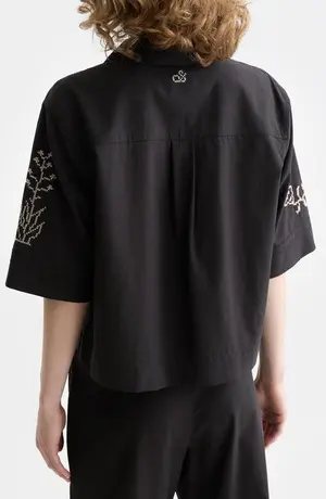 Scotch & Soda Boxy Short-sleeve Button-up Shirt