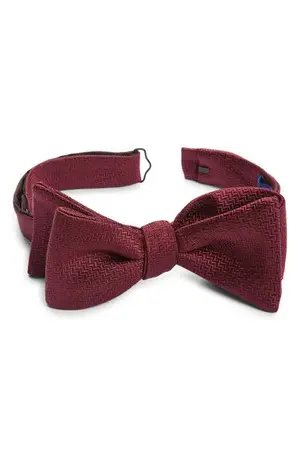 David Donahue Silk Bow Tie - Merlot