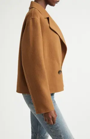 Stella McCartney Crop Wool Pea Coat