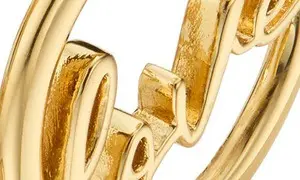 Kurt Geiger Love Script Hoop Earrings