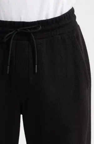 Zella Waffle Knit Joggers - Black Caviar