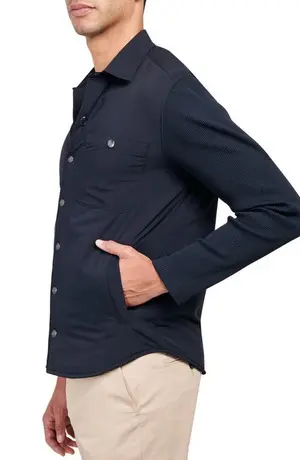 W.R.K Owen Snap-up Shirt Jacket - Navy