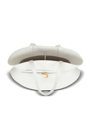 Balmain Medium Shuffle Bag In Calfskin Leather - White