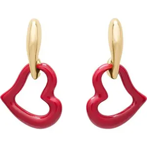Kate Spade New York Heart Drop Earrings - Dark Scarlet