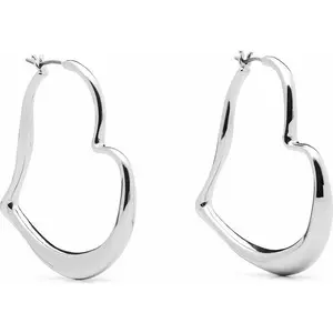 Kate Spade New York Heart Hoop Earrings - Silver