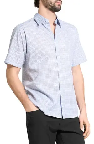 Theory Irving Short Sleeve Button-up Shirt - Olympic Multi