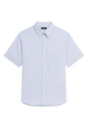 Theory Irving Short Sleeve Button-up Shirt - Olympic Multi