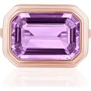 Goshwara Manhattan East West Emerald Cut Ring Lavender