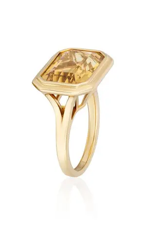 Goshwara Manhattan East West Emerald Cut Ring - Yellow