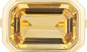 Goshwara Manhattan East West Emerald Cut Ring - Yellow