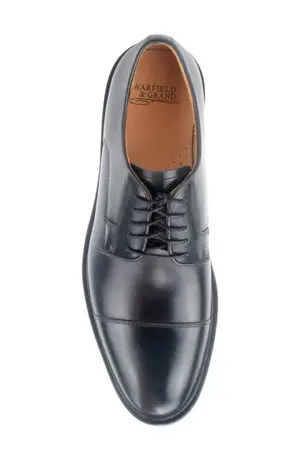 WARFIELD & GRAND Ducasse Cap-toe Leather Derby - Black