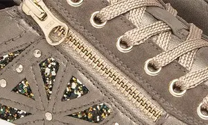 NEROGIARDINI Sparkle Side Zip Platform Sneaker
