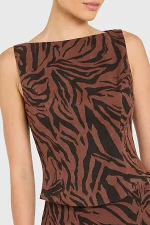 Amanda Uprichard Ines Animal Print Top