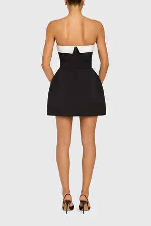 Amanda Uprichard Lucienne Skort Romper - Black Ivory