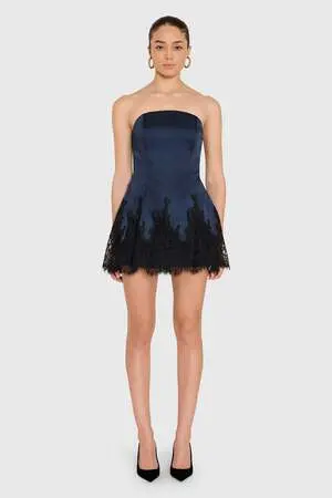 Amanda Uprichard Romilly Mini Skort Romper - Navy/ Black