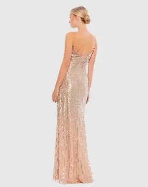 Mac Duggal Sequin Embellished Evening Gown