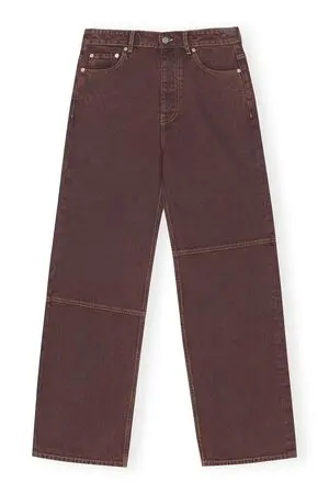 GANNI Overdyed Bleach Isey Jeans - Shaved Chocolate