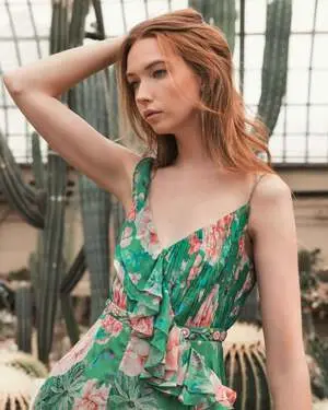 Mac Duggal Floral-printed Chiffon Maxi Dress