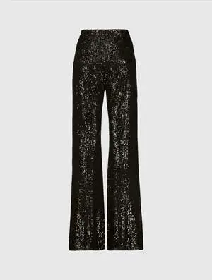 Mac Duggal Sequin Flare Evening Pants