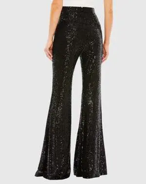 Mac Duggal Sequin Flare Evening Pants