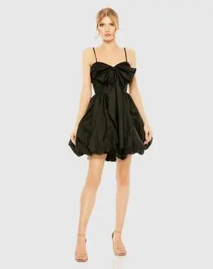 Women's Gathered Taffeta Mini Dresses