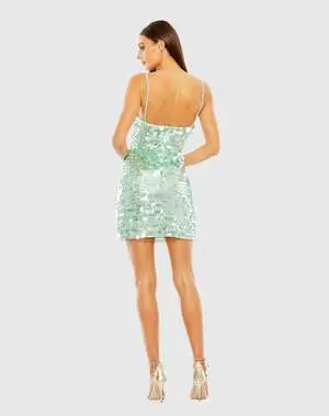 Mac Duggal Sequin Sleeveless Mini Dress