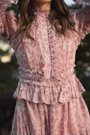 Mac Duggal Floral-printed Chiffon Mini Dress With Ruffle Detailing