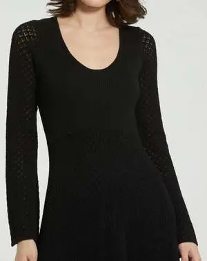 Mac Duggal Scoop Neck Long Sleeve Knit Maxi Dress