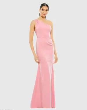 One Shoulder Pink Dresses