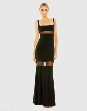 Sheer Mesh Evening Gowns