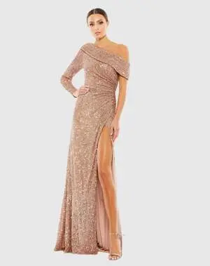 Thigh High Slit Evening Dresses