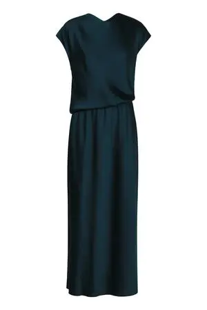 Vince Long Satin Dress - Black