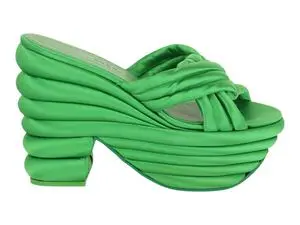 FERRAGAMO Rey Platform Sandals - Green