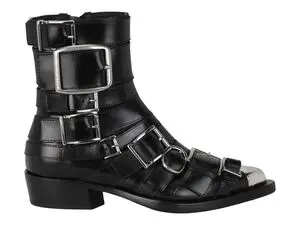 Alexander Mcqueen Silver Tone Boots For Men