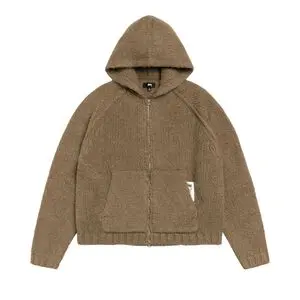 StÜssy Chunky Knit Zip Up Hoodie