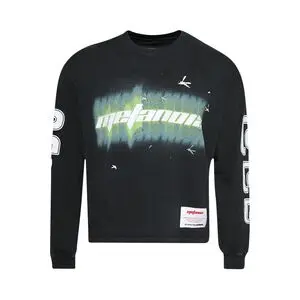RIVINGTON ROI REBIS Sentence Garden Long-sleeve Tee - Black
