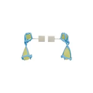 Bottega Veneta Block Dangle Earrings - Green