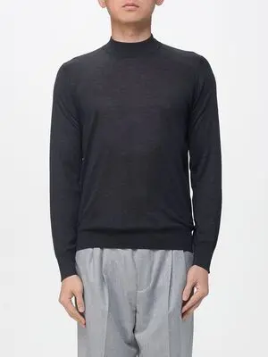Brunello Cucinelli Silk And Cotton Mock Neck Sweater - Grey