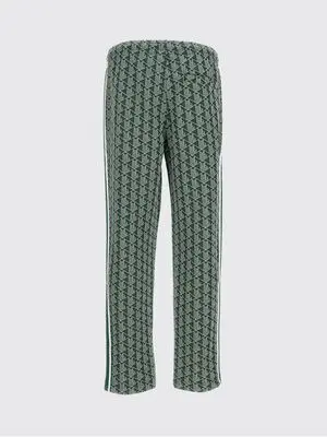 Lacoste Cotton Blend Jogging Pants With Graphic Logo Print - Green