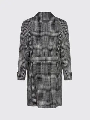Zegna Checked Belted Coat