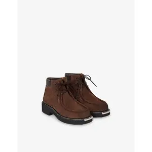 Sandro Lace-up Suede Ankle Boots