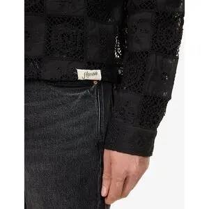 HONOR THE GIFT Crochet Patchwork Cotton Zip-up Jacket