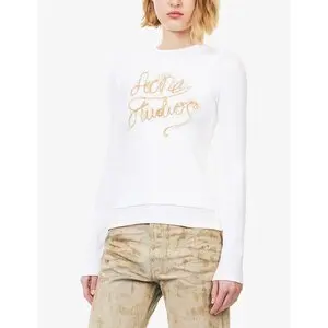 Acne Studios Embroidered-logo Overlay Stretch-cotton Top