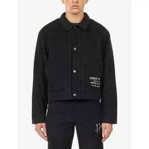 HONOR THE GIFT Stitched-logo Cord Cotton Jacket