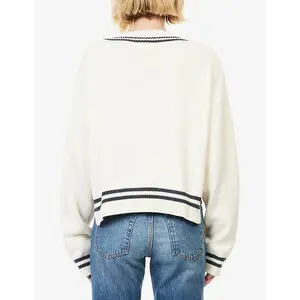 L.A-SPACE Romy Varsity Crop Knitted Jumper